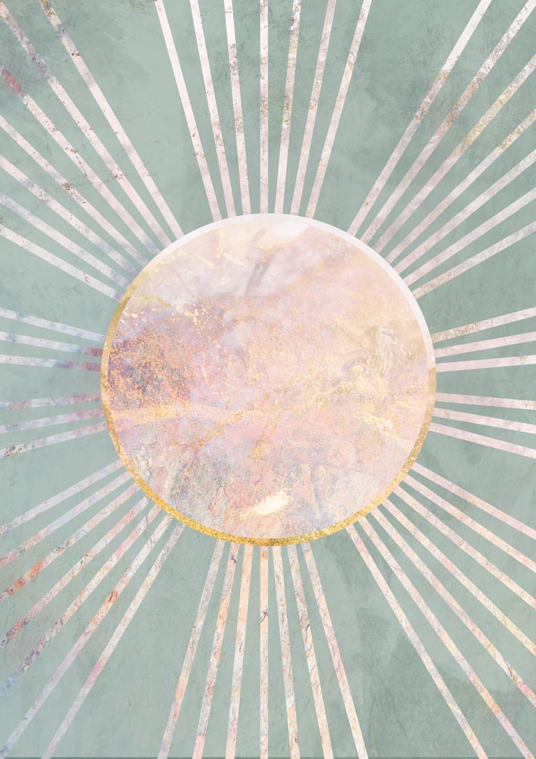 Sage Green Boho Sun Rays Art Poster Brightens Every Space – ARTSY FARTSY®